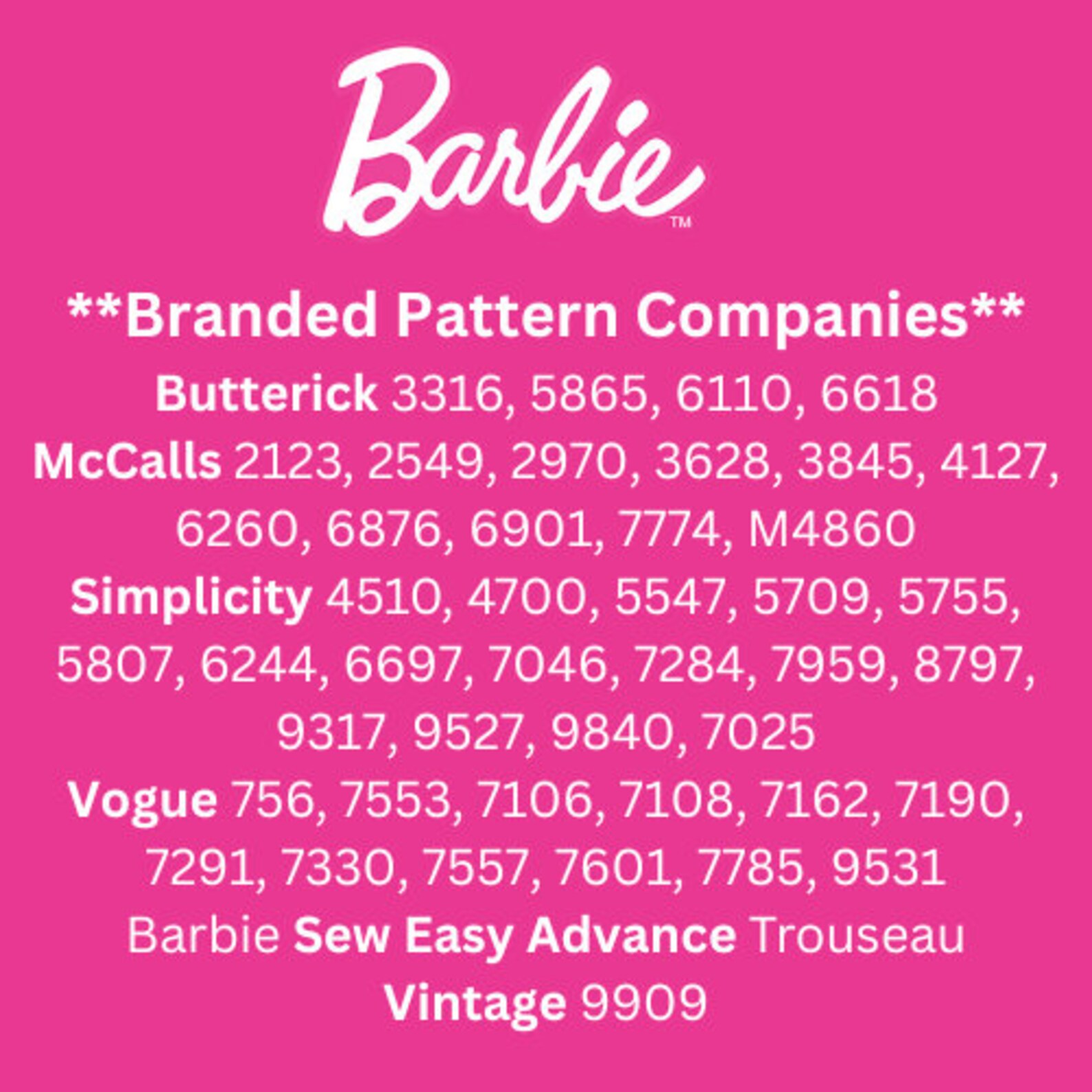 1300 Barbie Doll Sewing Patterns Instant Digital Download - Etsy