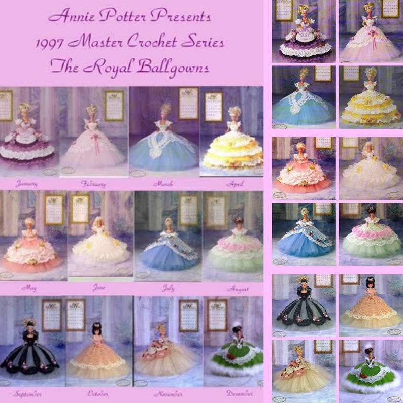 Vintage Royal Ballgown Crochet Patterns for 11.5" Doll (digital PDF) - Etsy