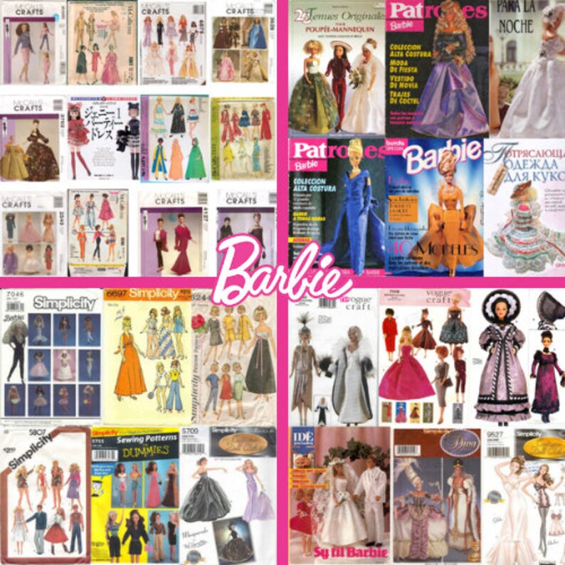 1300 Barbie Doll Sewing Patterns Instant Digital Download - Etsy