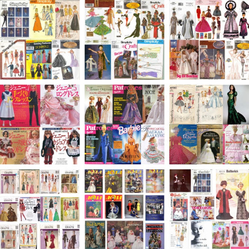1300 Barbie Doll Sewing Patterns Instant Digital Download - Etsy