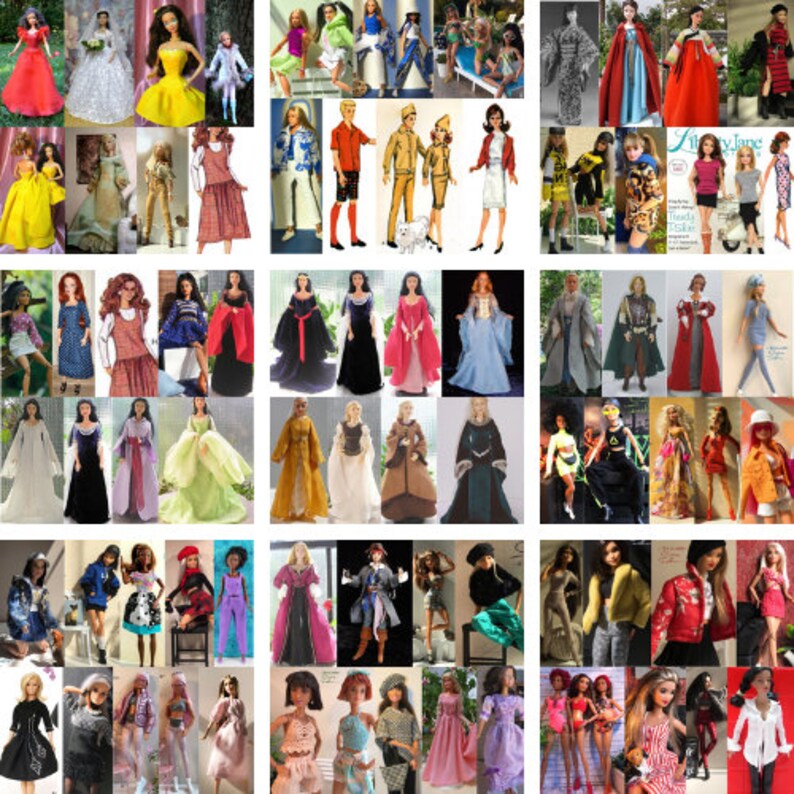 1300 Barbie Doll Sewing Patterns Instant Digital Download - Etsy