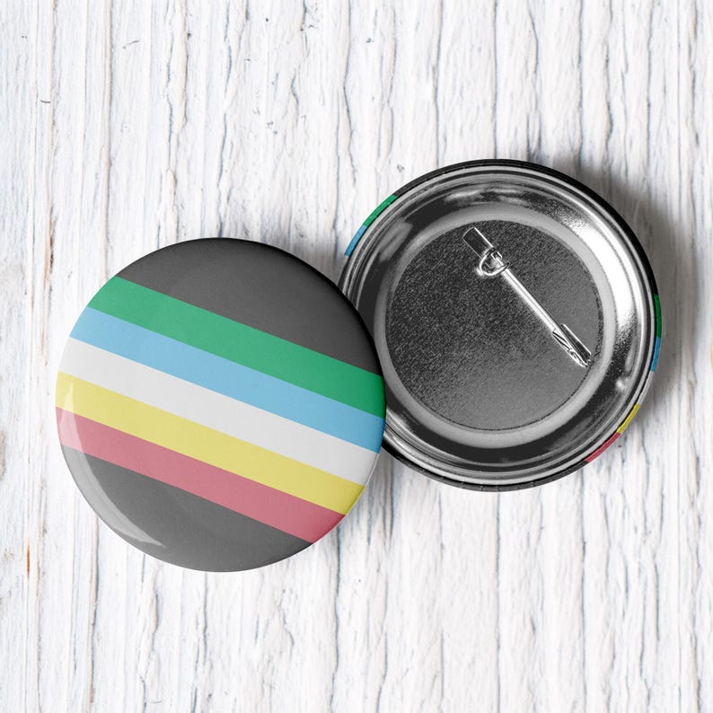 Disability Pride Flag Button - Available as a Pin, Keychain, Magnet, or ...