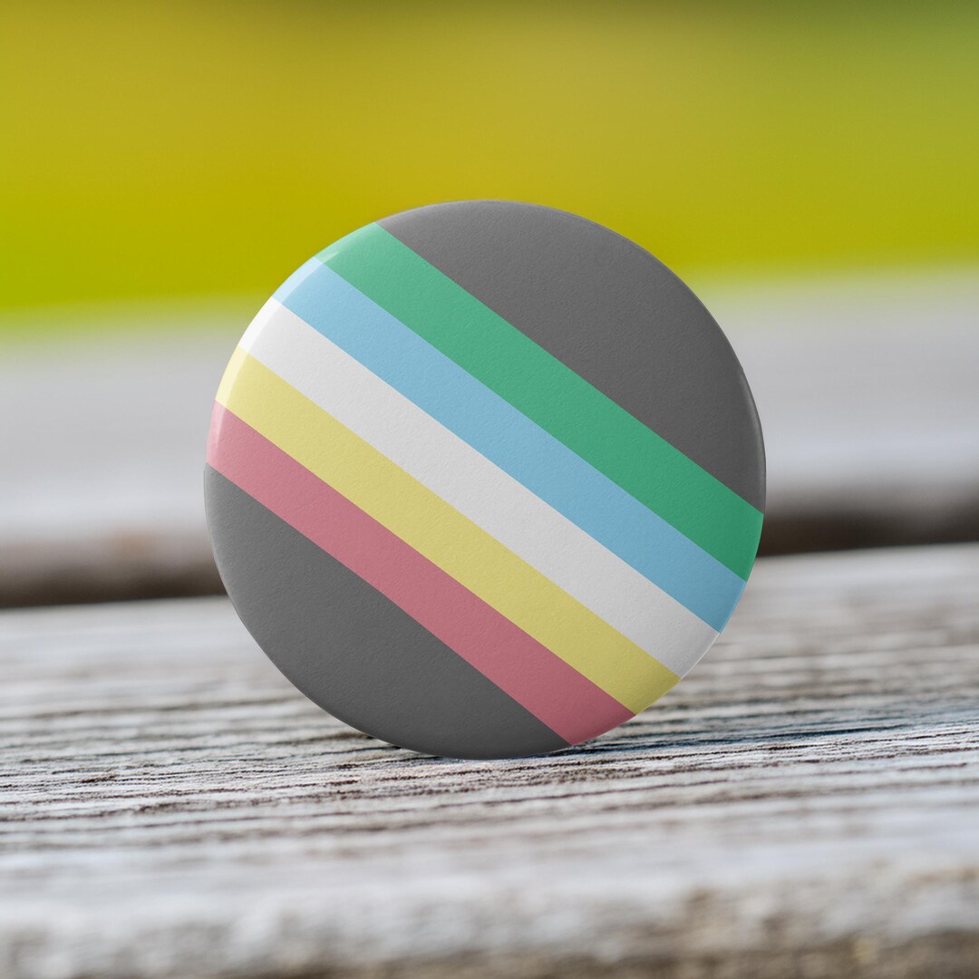Disability Pride Flag Button - Available as a Pin, Keychain, Magnet, or ...