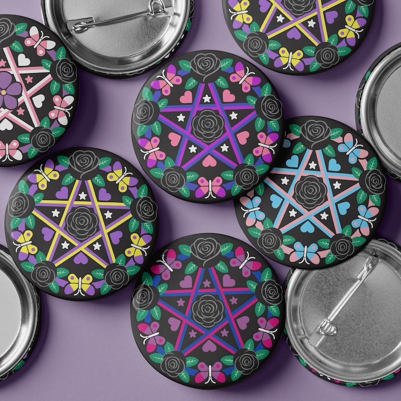 Pentagram Pin - Etsy