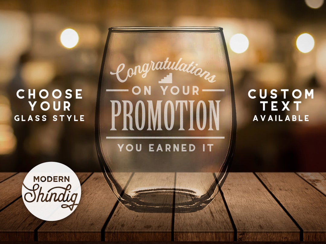 Etched Promotion Glass: Personalized Wine, Whiskey, or Pint Glass - Etsy