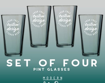 Custom Pint Glasses - Etsy