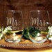 Etch Mr and Mrs With Wedding Date and State Etched Glasses for - Etsy