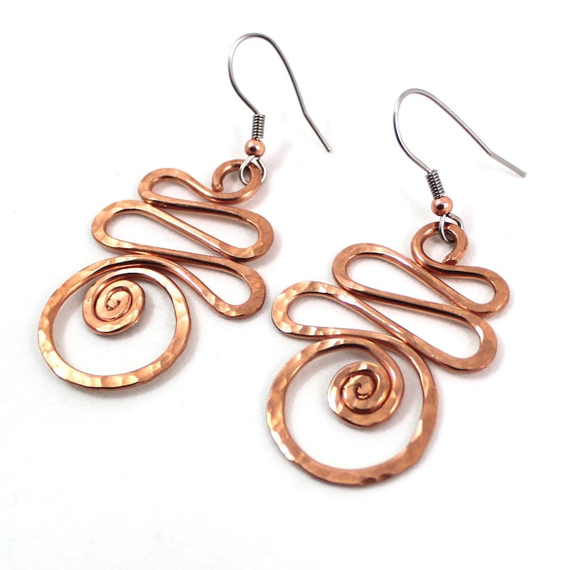 Copper Earrings - Etsy