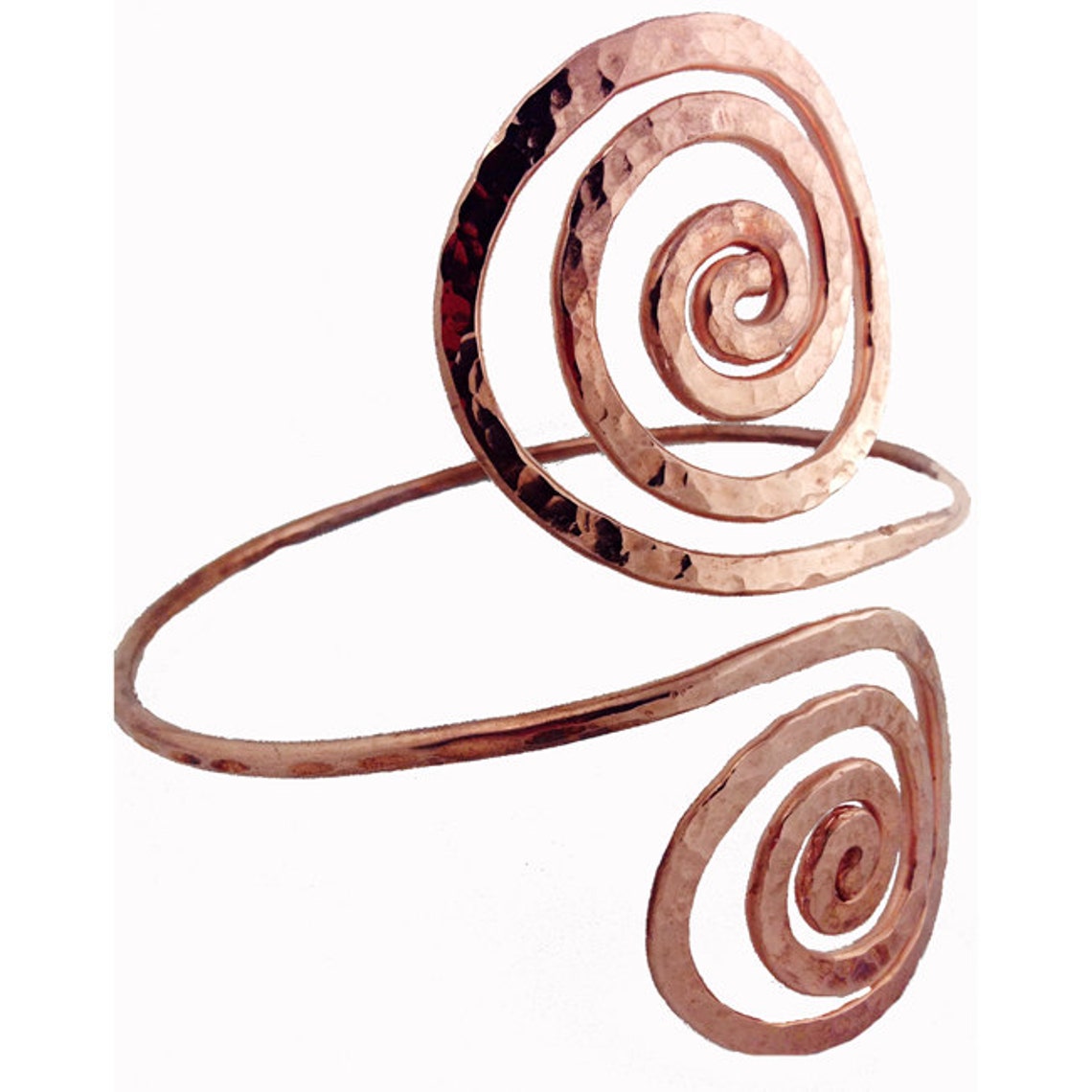 Omazi Solid Copper Arm Band Bracelet Hammered Open Wave Design - Etsy