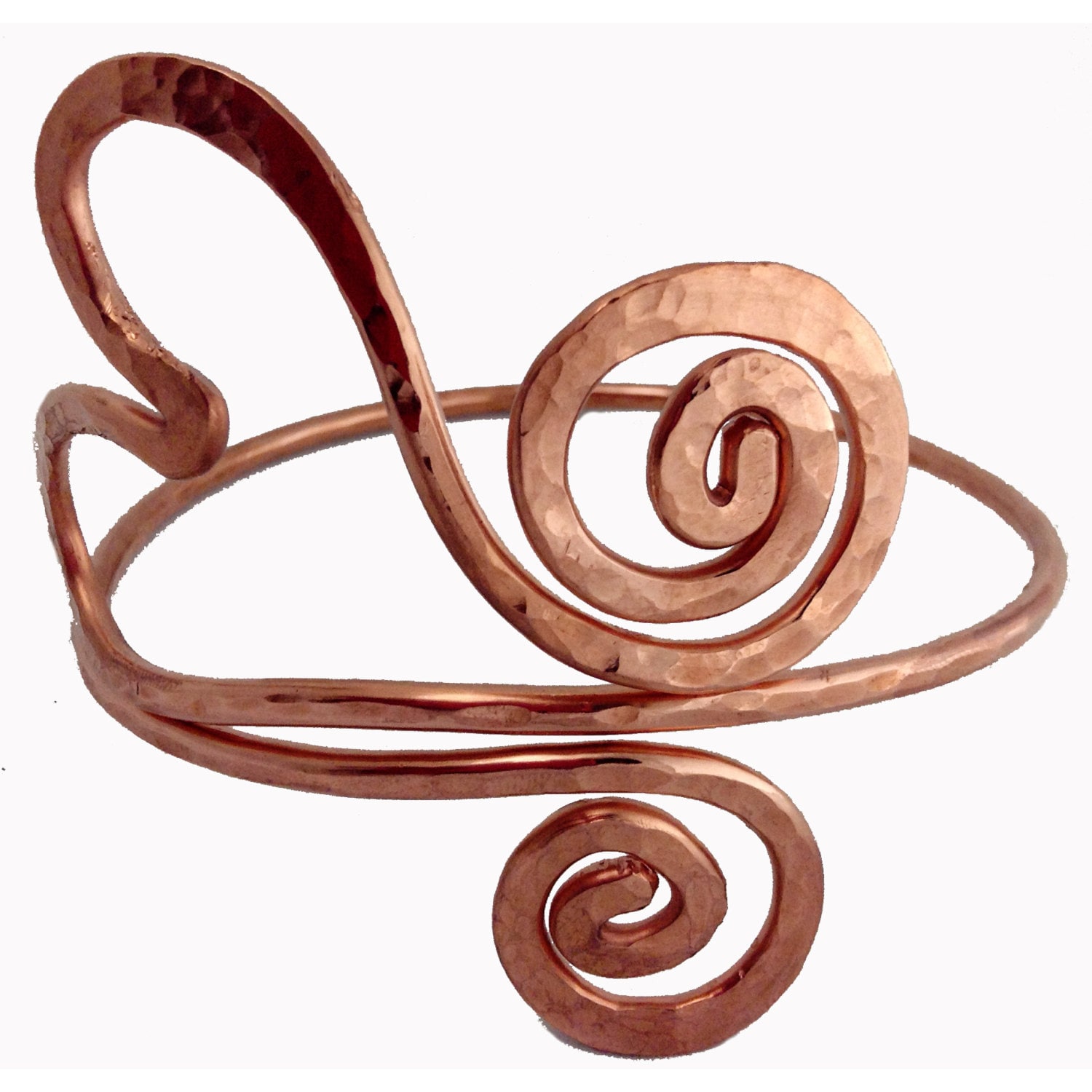 Heart Arm Band Heart Arm Cuff Copper Arm Bracelet Hammered - Etsy