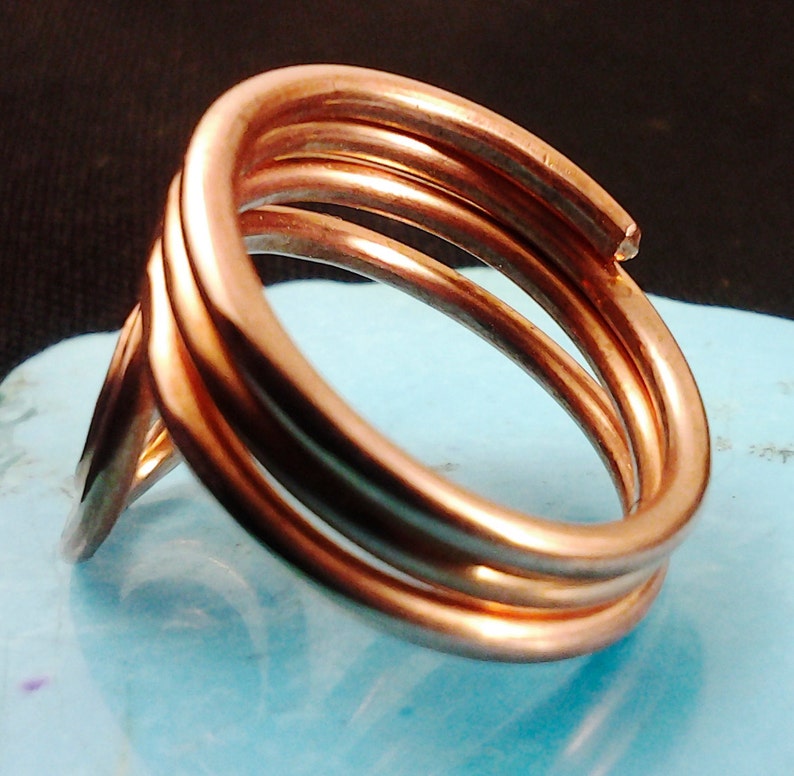 Damen Spiral Kupfer Ring Hand gehämmerter Kupfer Wellen Ring - Etsy