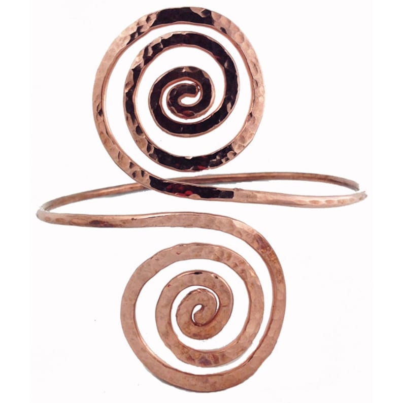 Omazi Solid Copper Arm Band Bracelet Hammered Open Wave Design - Etsy