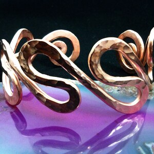 Copper Wave Bracelet, Cuff Bracelet, Womens Copper Bracelet, Unisex ...