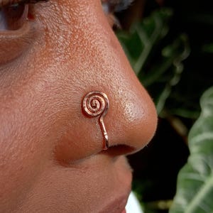 Solid Copper Celestial Love Nose Cuff, Nose Clip, Copper Nose Jewelry ...