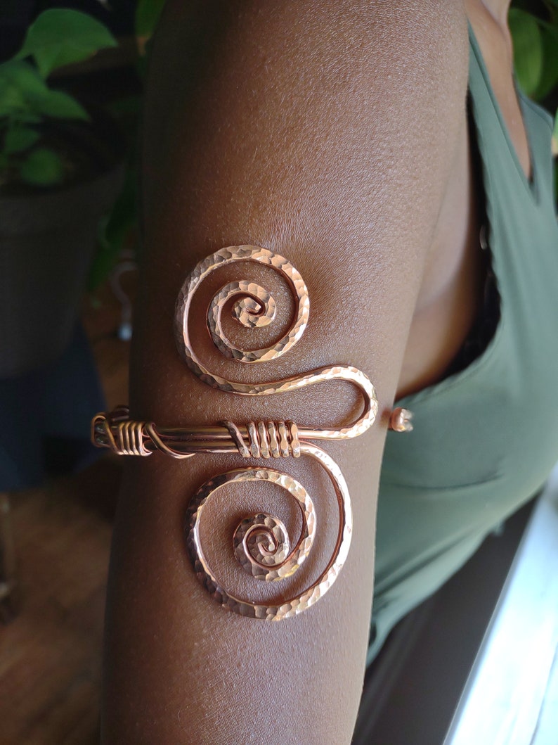 Armlet, Upper Arm Cuff, Copper Arm Bracelet, Arm Band - Etsy