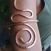 Armlet, Upper Arm Cuff, Copper Arm Bracelet, Arm Band, Heart Arm Cuff ...