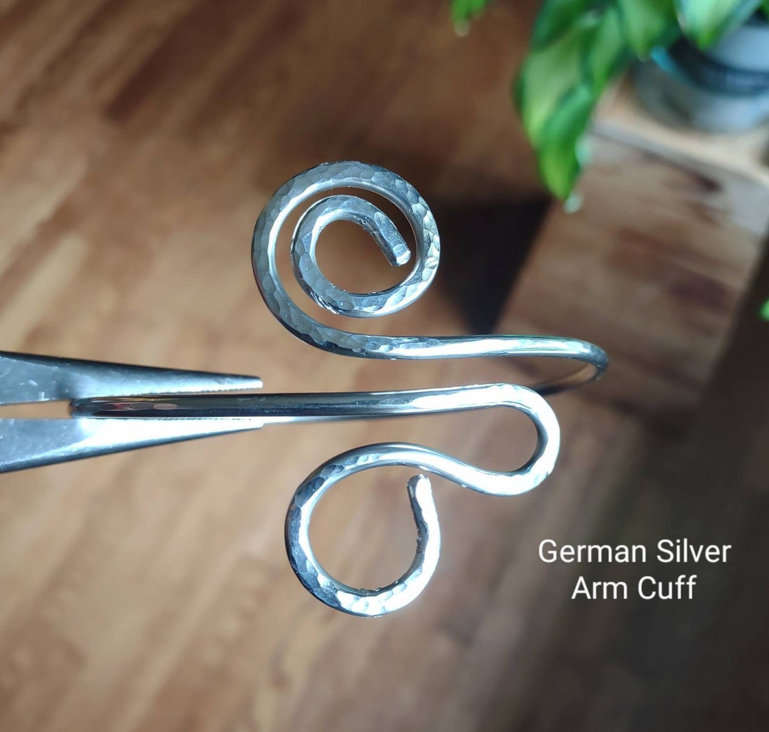 Silver Arm Cuff silver Arm Band Upper Arm Cuff Arm - Etsy