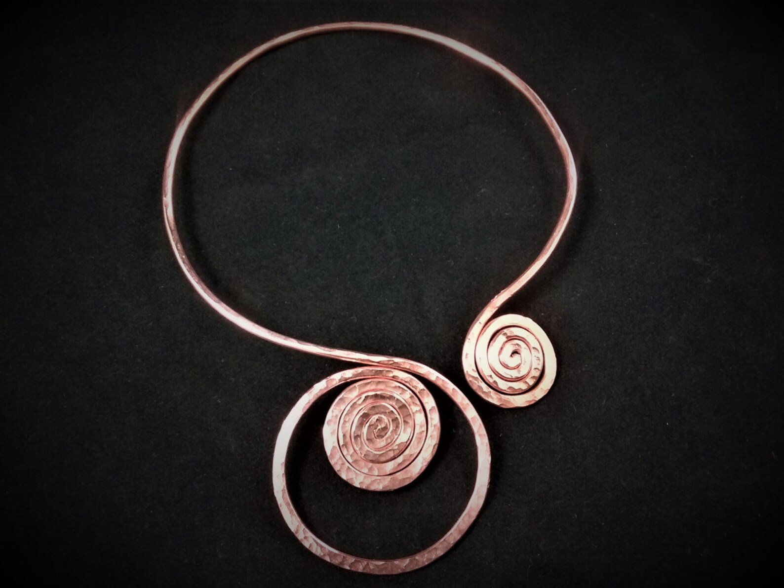 Copper Open Collar Necklace for Women, Copper Asymmetrical Collar ...