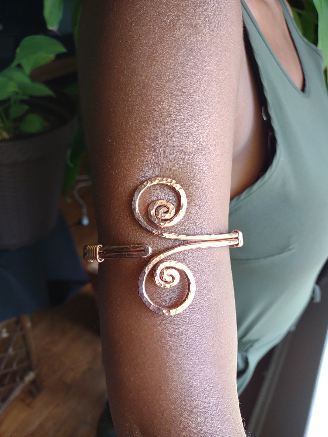 Armlet, Upper Arm Cuff, Copper Arm Bracelet, Arm Band - Etsy