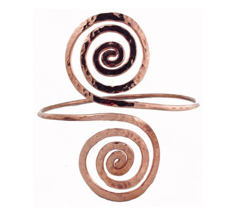 Omazi Solid Copper Arm Band Bracelet Hammered Open Wave Design - Etsy