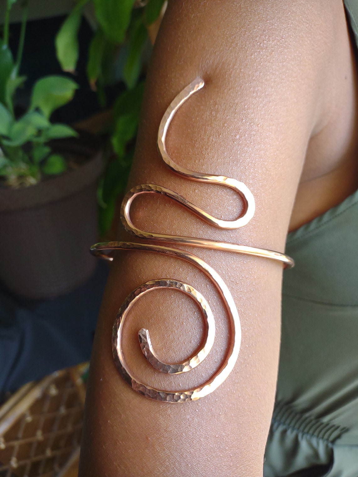 Armlet, Upper Arm Cuff, Copper Arm Bracelet, Arm Band - Etsy