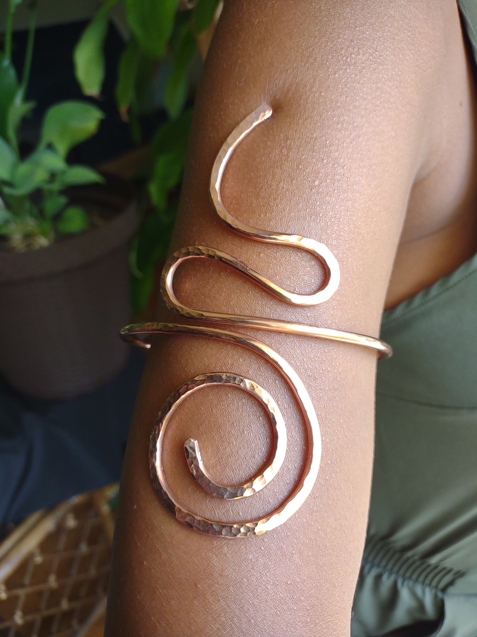 Armlet, Upper Arm Cuff, Copper Arm Bracelet, Arm Band - Etsy