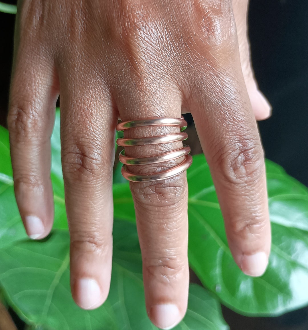 Woman's Finger Length Copper Ring for Thumb or Finger Everyday Ring ...