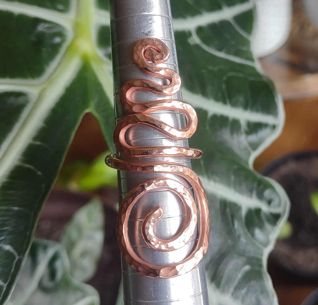 Hand Hammered Copper Ring Textured Copper Ring Healing - Etsy