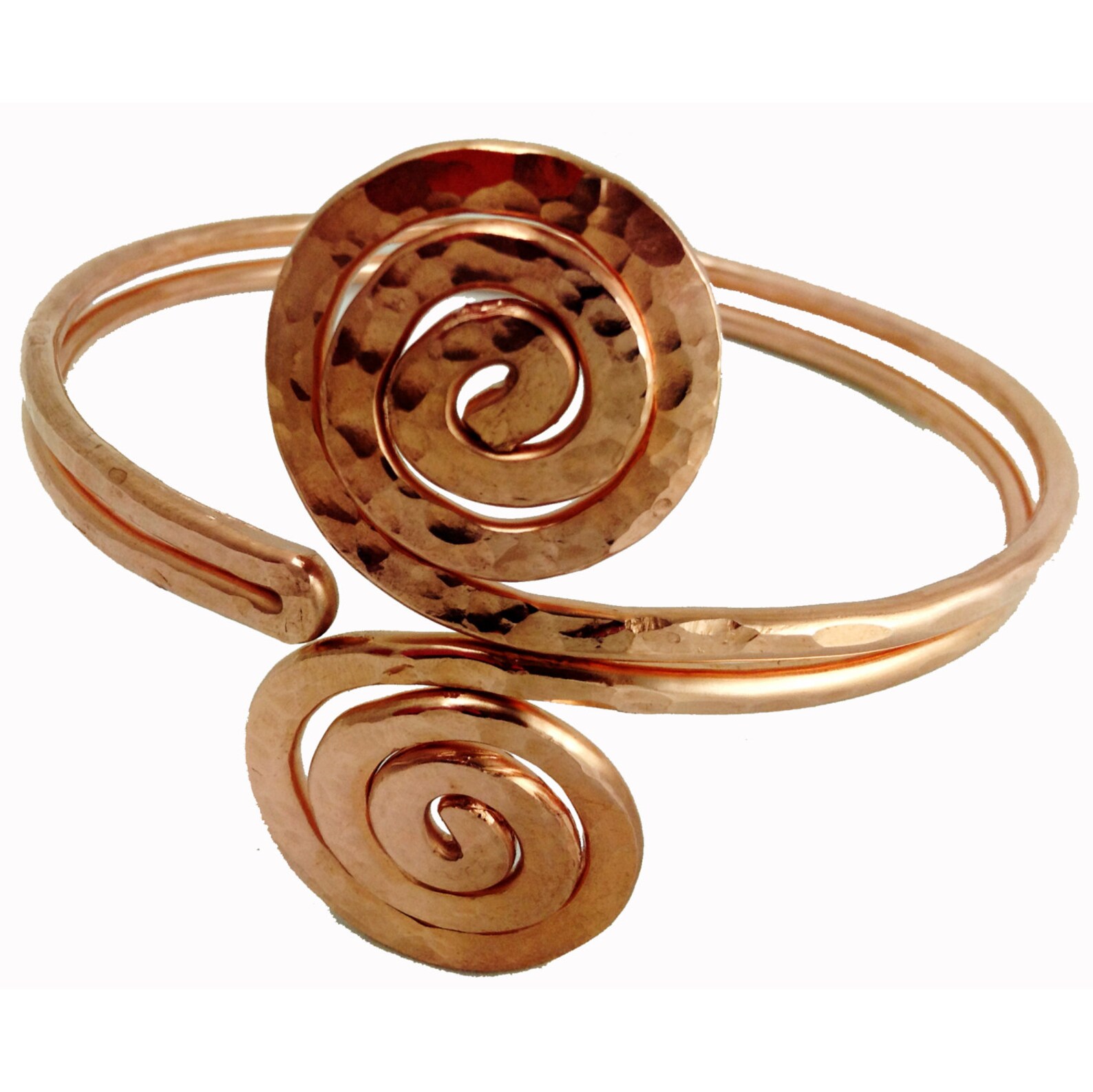 Tribal Copper Arm Band Cuffarm Bracelet Hammered Double | Etsy