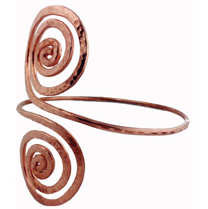 Omazi Solid Copper Arm Band Bracelet Hammered Open Wave Design - Etsy