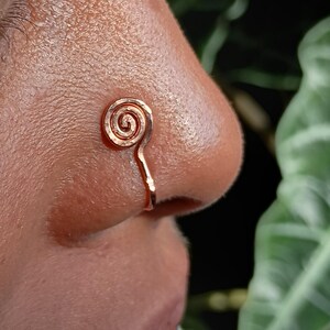 Solid Copper Celestial Love Nose Cuff, Nose Clip, Copper Nose Jewelry ...