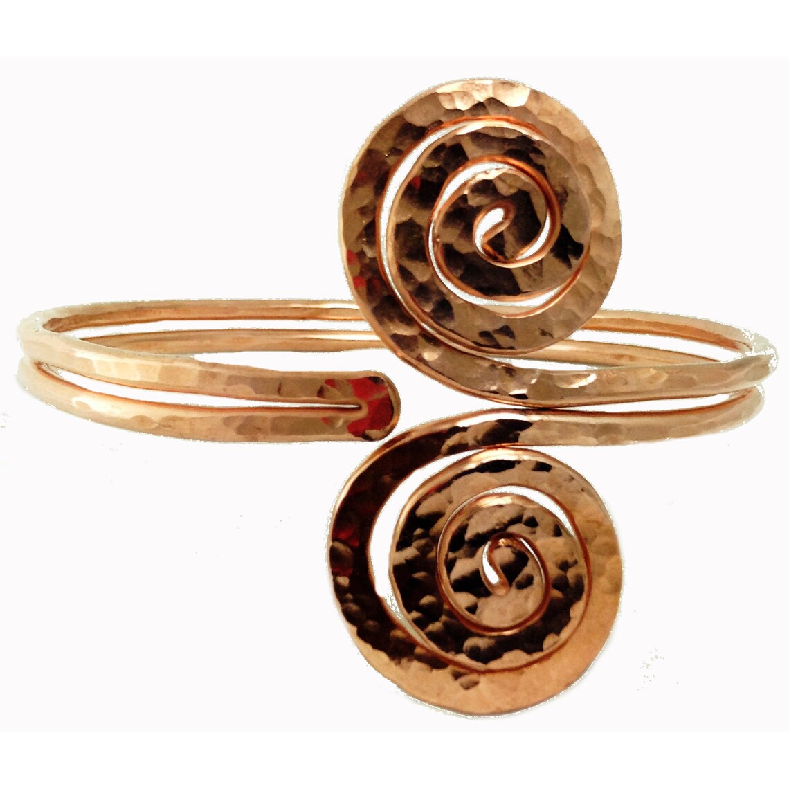 Tribal Copper Arm Band Cuffarm Bracelet Hammered Double | Etsy