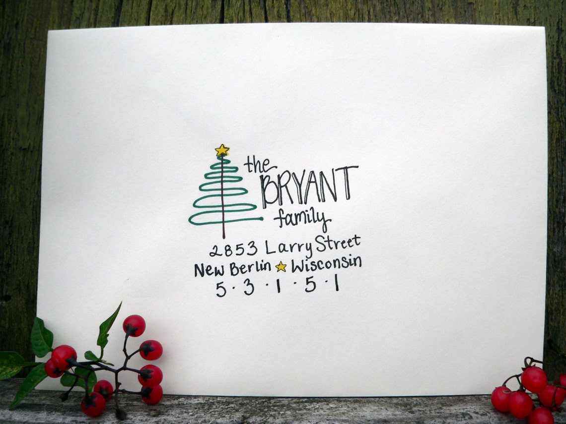 Handwritten Holiday Envelope Addressing | Etsy