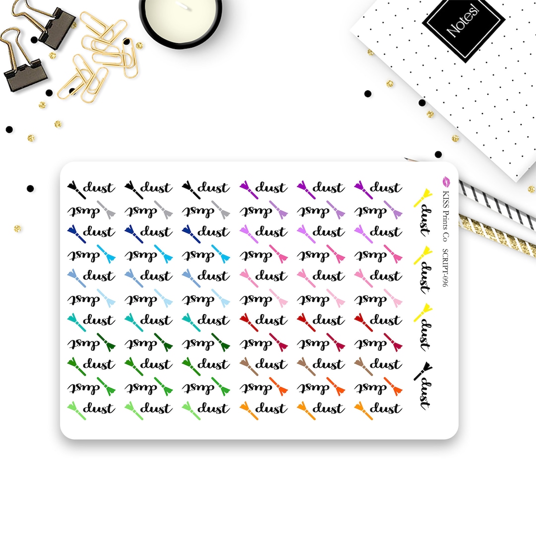 DUST Script Stickers! Perfect for Your Planner or Journal! Script-096 ...