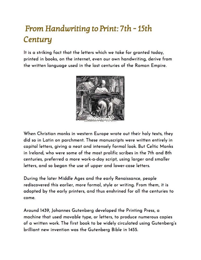 Montessori History of Written Language Three/four Part Cards - Etsy