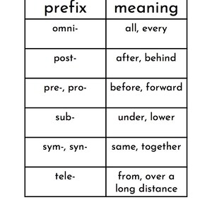 Montessori Prefix Matching Cards - Etsy