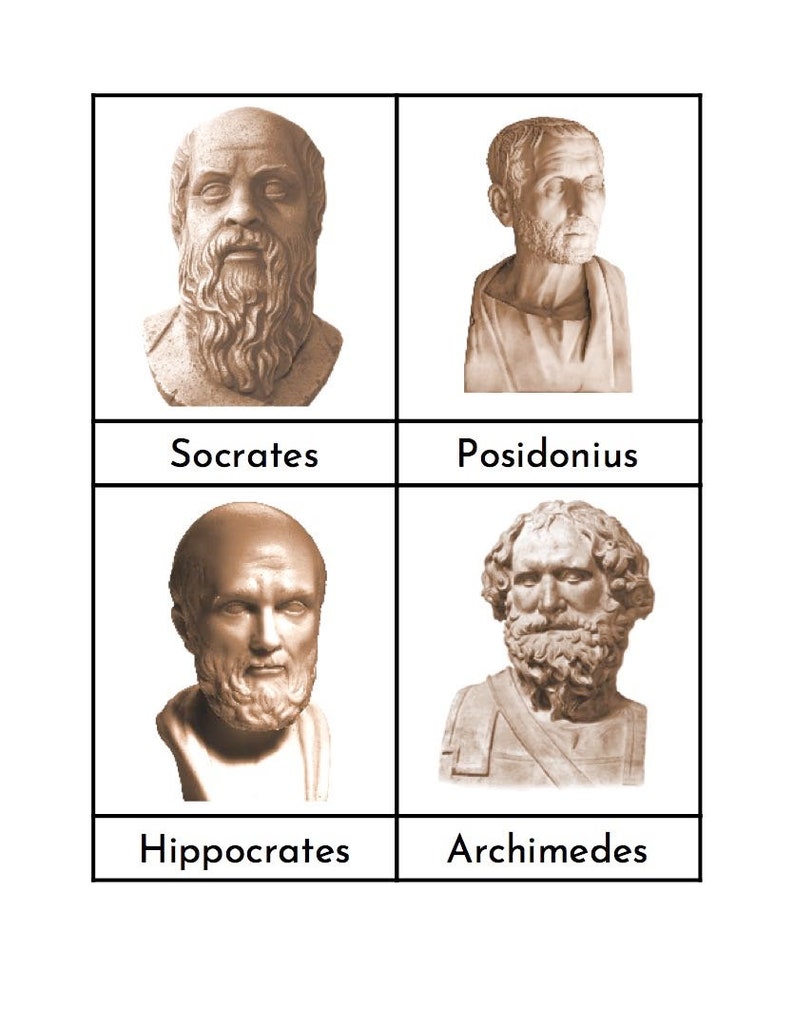 Montessori Ancient Greek Scientists & Philosophers - Three/four Part ...