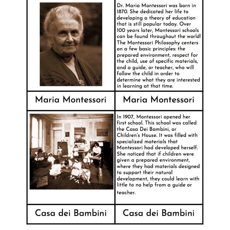 Maria Montessori - Etsy