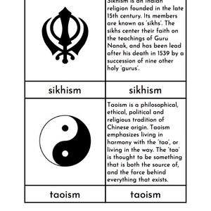 Montessori Religions of the World Three/four Part Cards - Etsy