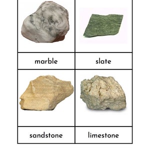 Montessori Rock and Mineral Nomenclature Cards - Etsy