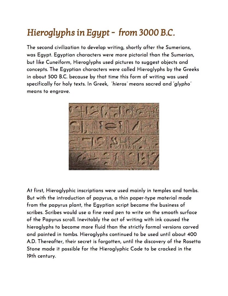 Montessori History of Written Language Three/four Part Cards and ...