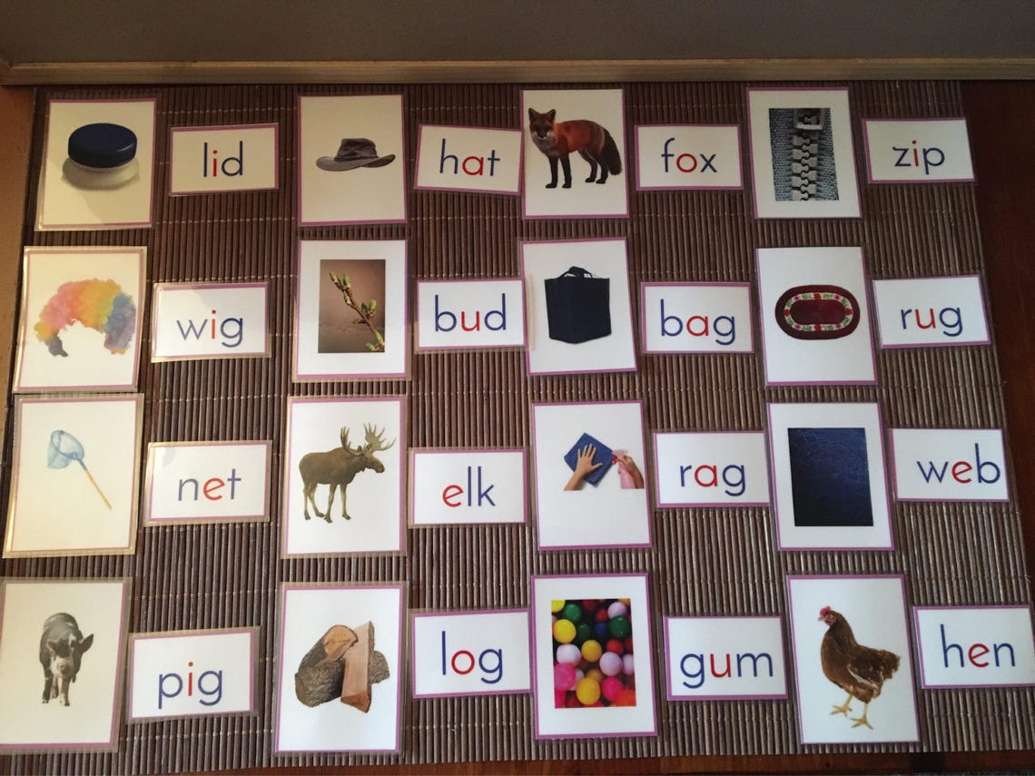 Montessori Pink Language Series - Etsy