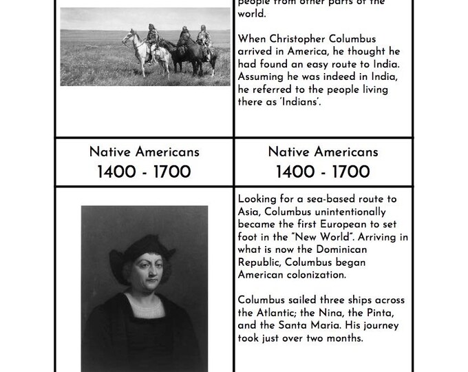 Montessori American History Timeline (1400 - 1774) - Three/four Part ...
