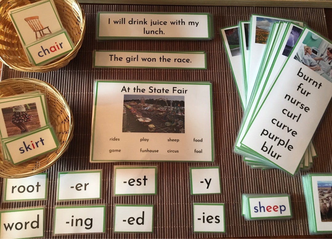 Montessori Green Language Series - Etsy