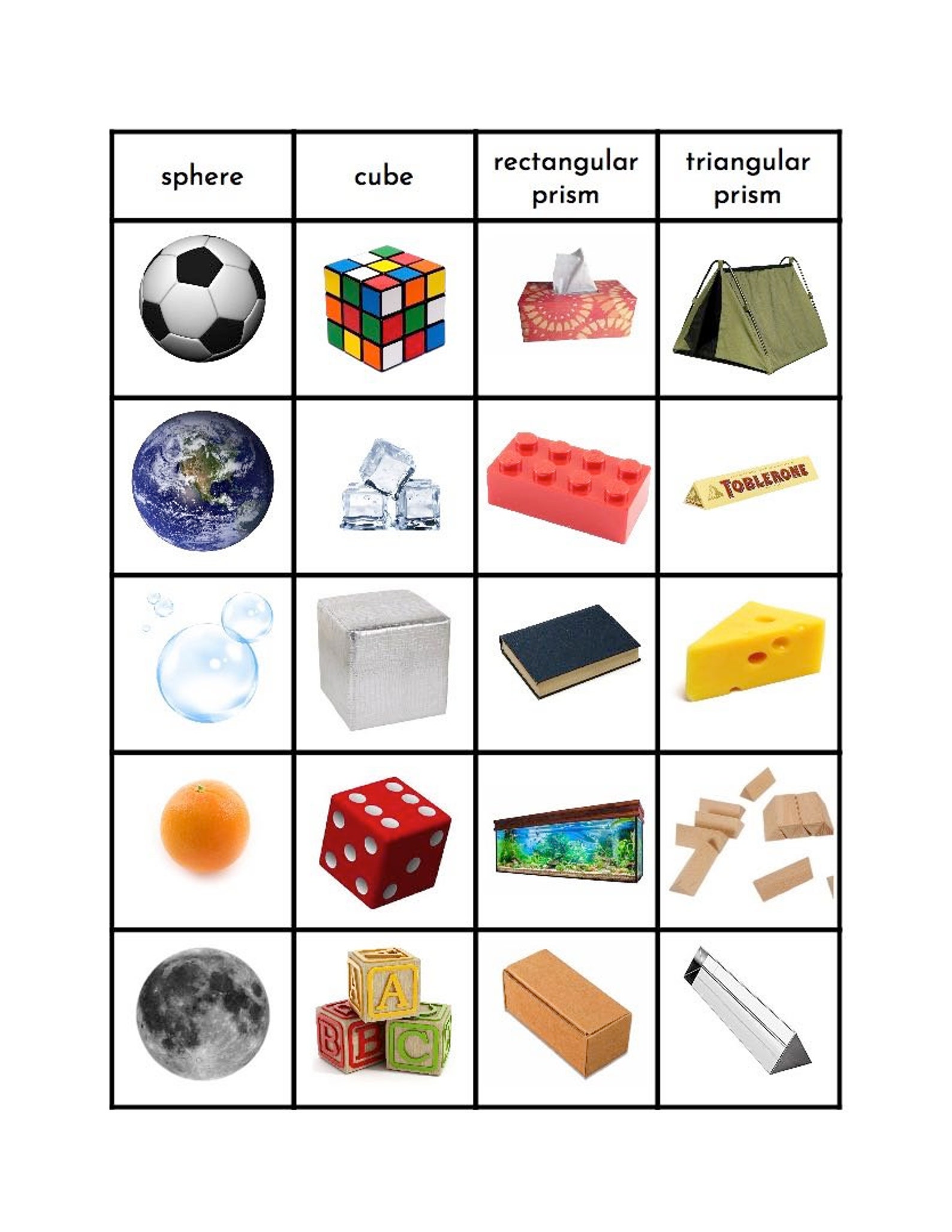 Geometric Solids Matching Cards Montessori Geometry - Etsy