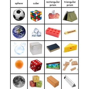 Geometric Solids Matching Cards - Montessori Geometry - Etsy
