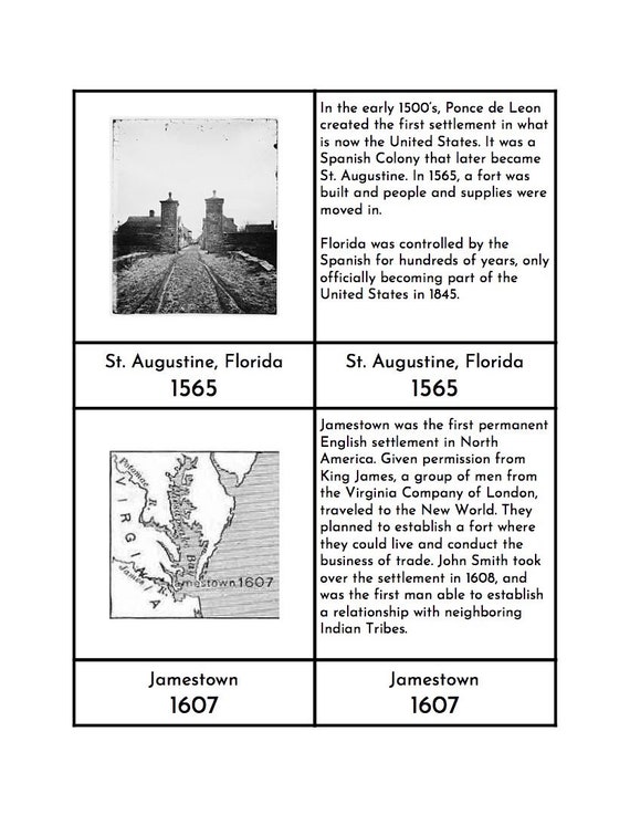 Early American History Timeline