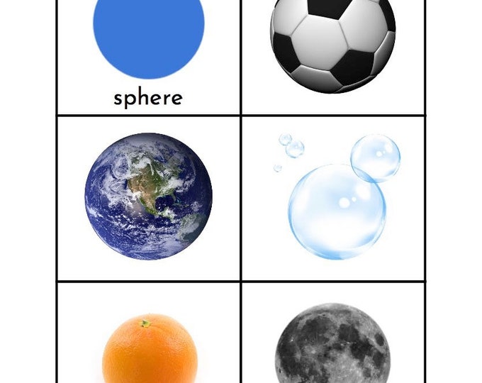 Geometric Solids Matching Cards - Montessori Geometry - Etsy