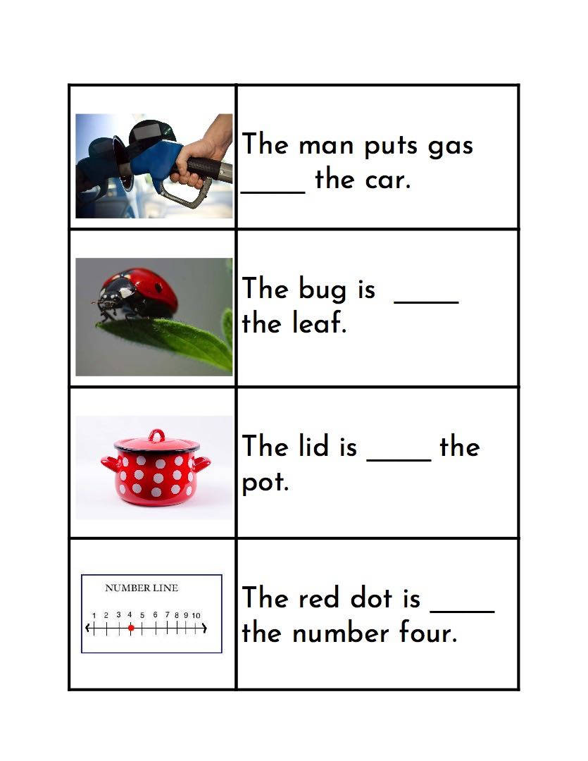 Montessori Prepositions Work on & In - Etsy