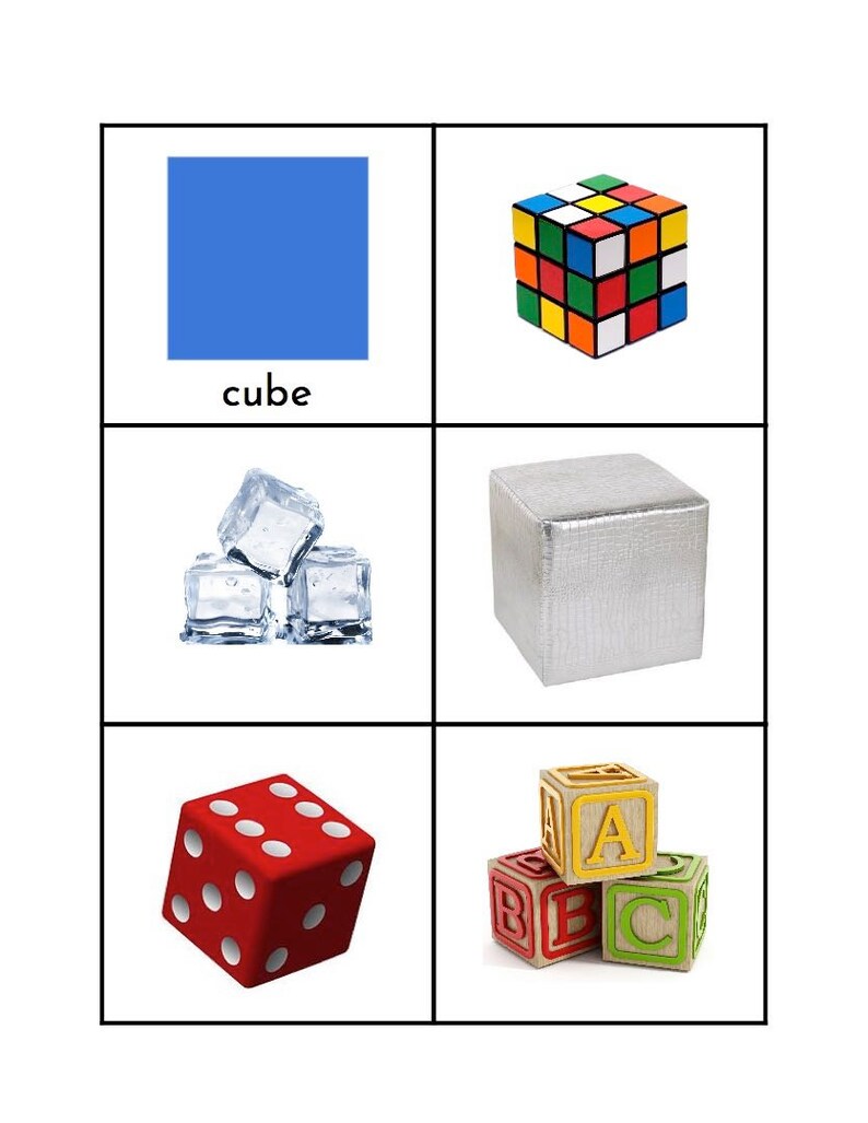 Geometric Solids Matching Cards - Montessori Geometry - Etsy